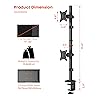 WORLDLIFT Dual Monitor Vertical Stacked Desk Mount Stand Fits 2 Screens ...