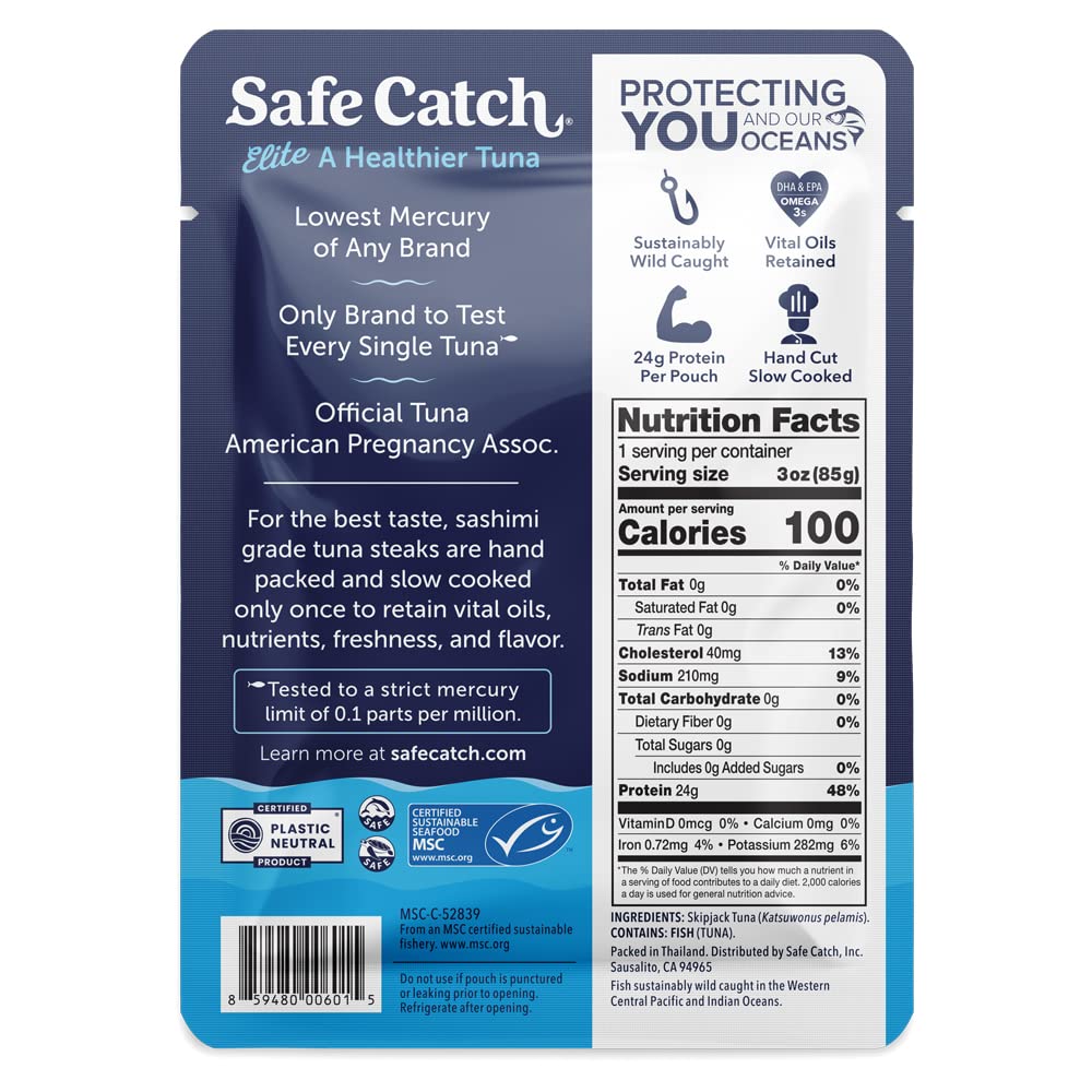 Mua Safe Catch Elite Tuna Wild-Caught Lowest Mercury Tuna Fish Pouch ...