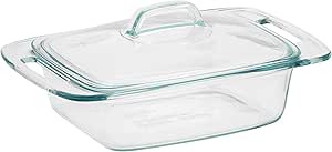Amazon.com: Pyrex Easy Grab Glass Casserole Dish with Glass Lid (2 ...