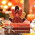 Amazon.com: Jetec 4 Pcs Thanksgiving Turkey Decor Wooden Turkey Tiered ...