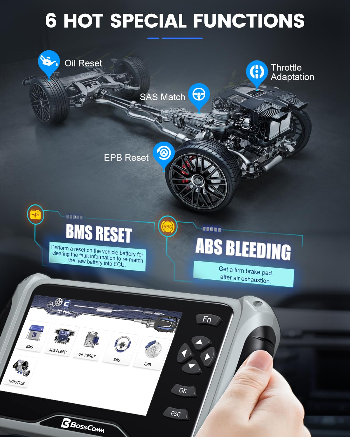 Mua OBD2 Car Scanner, IF745 Pro All System OBD2 Scanner with 6 Reset ...