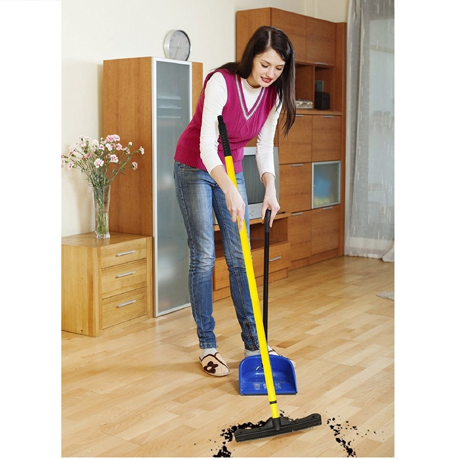 (used) Rubber Broom For Pet Hair. Professional Hair Salon Broom. Sweepa ...