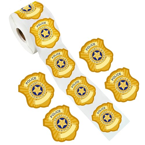500 Pieces Police Badge Name Tag Stickers Police Label Stickers Police ...