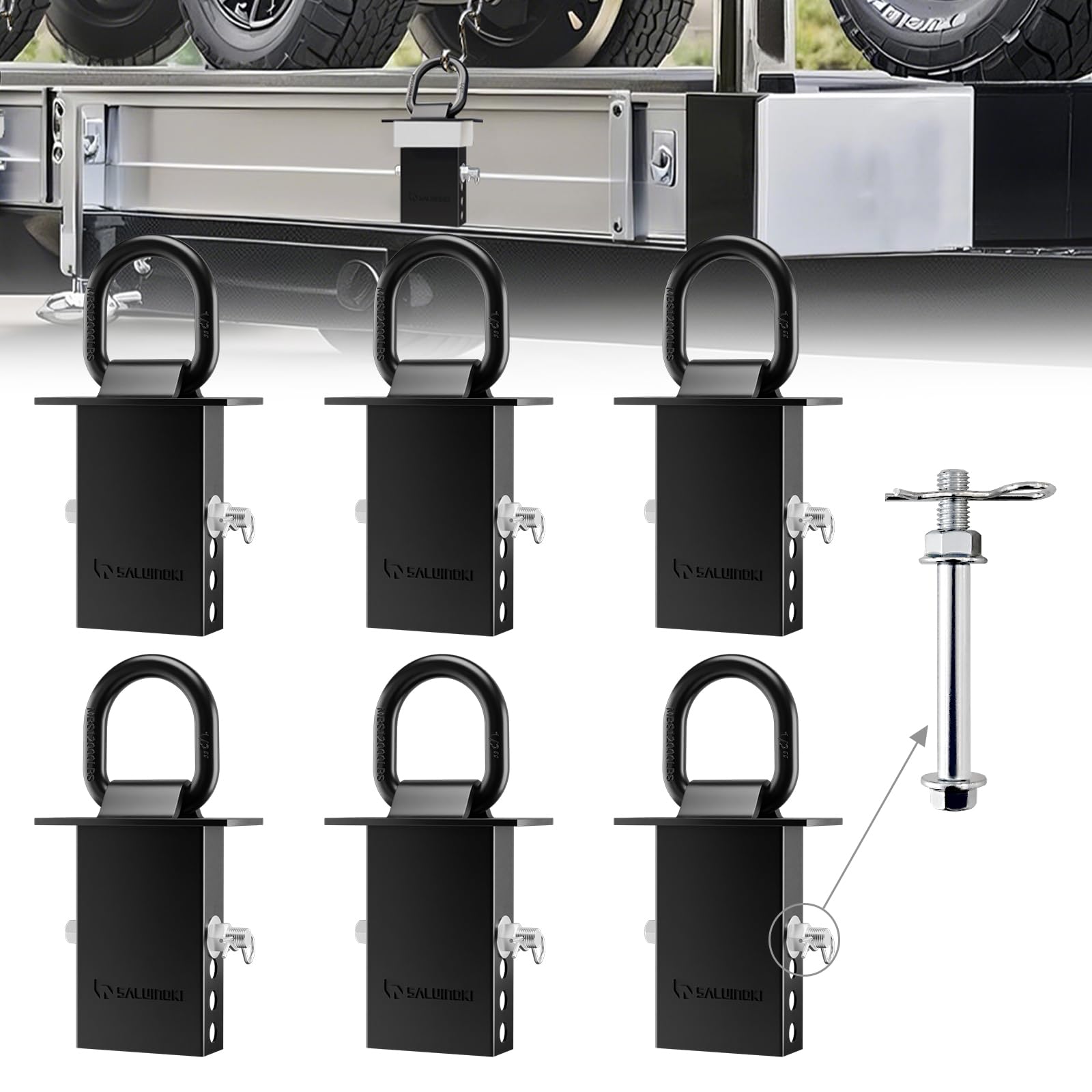 SALUINOKI Stake Pocket D-Ring Heavy Duty with Anti-Loss Lock and Gloves ...