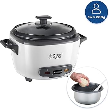 Russell Hobbs 27040 Large Rice Cooker - Up to 14 Servings with Steamer ...
