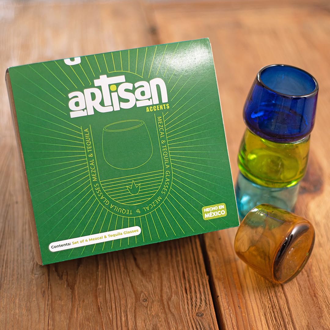 Mua Mezcal & Tequila Sipping Glasses - Set of Four | Artisan Hand Blown ...