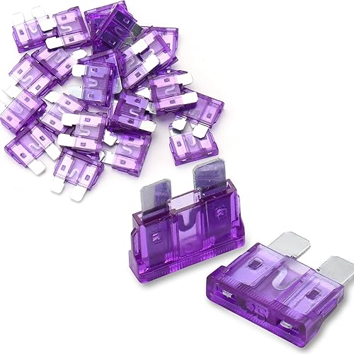 Baomain25-Pack Blade Fuses 35A, 32V Fast-Acting Fuse for Automotive Car ...