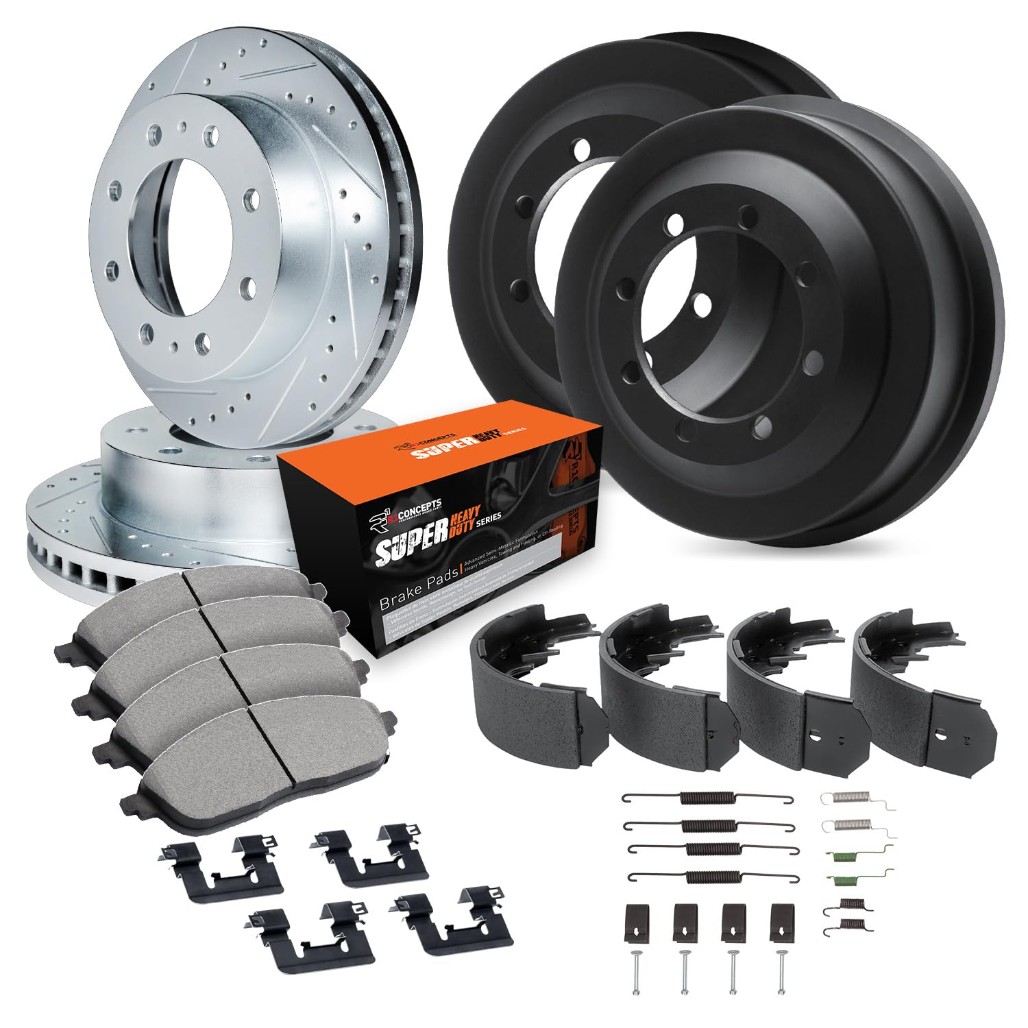 R1 Concepts Front Rear Brakes and Rotors Kit |Front Rear Brake Pads ...