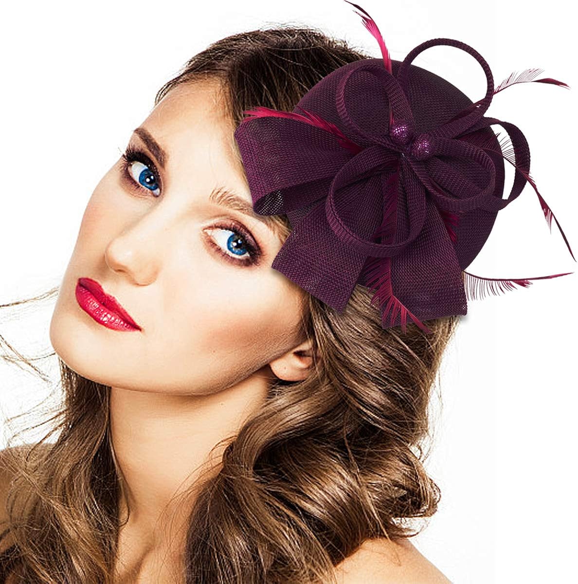 YIULSG Legnaus Fascinators for Women Feather Fascinator Hats Women's ...