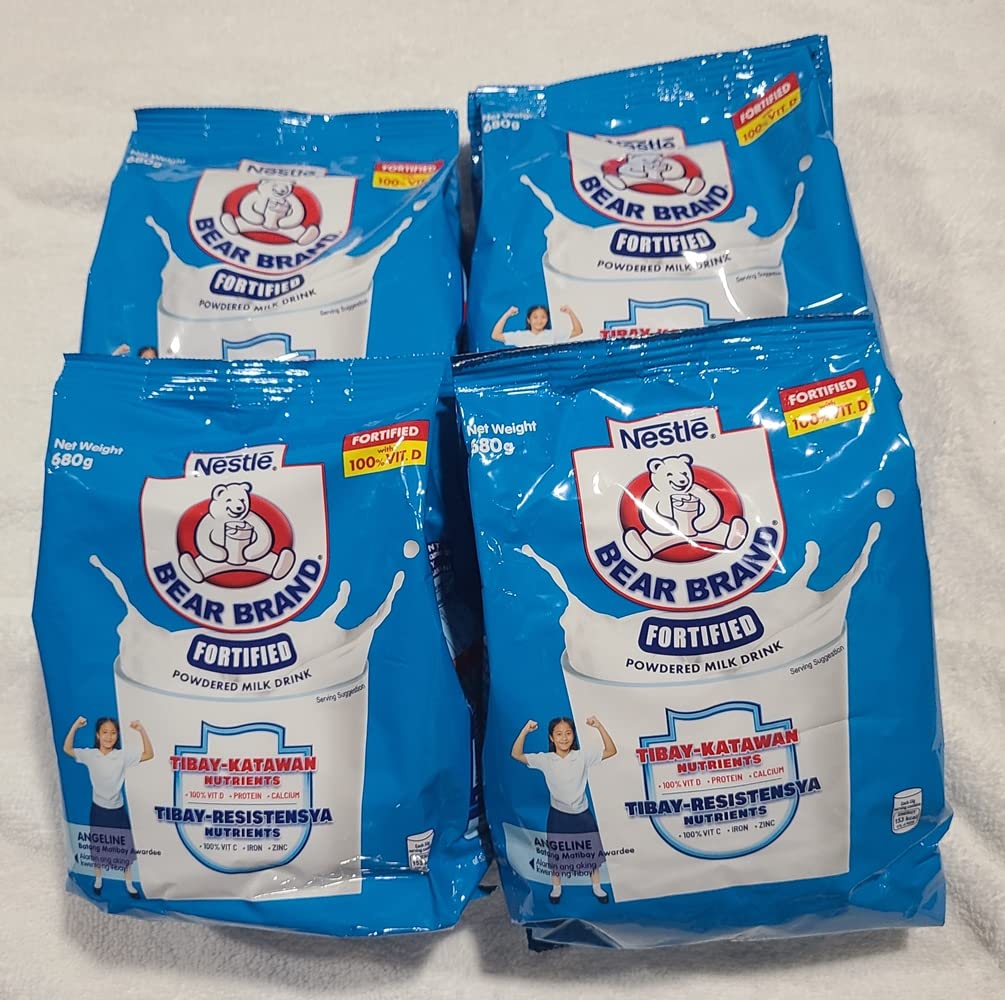 2 X 680 Grams Bear Brand Fortified Powdered Milk Drink W/Iron, Zinc ...