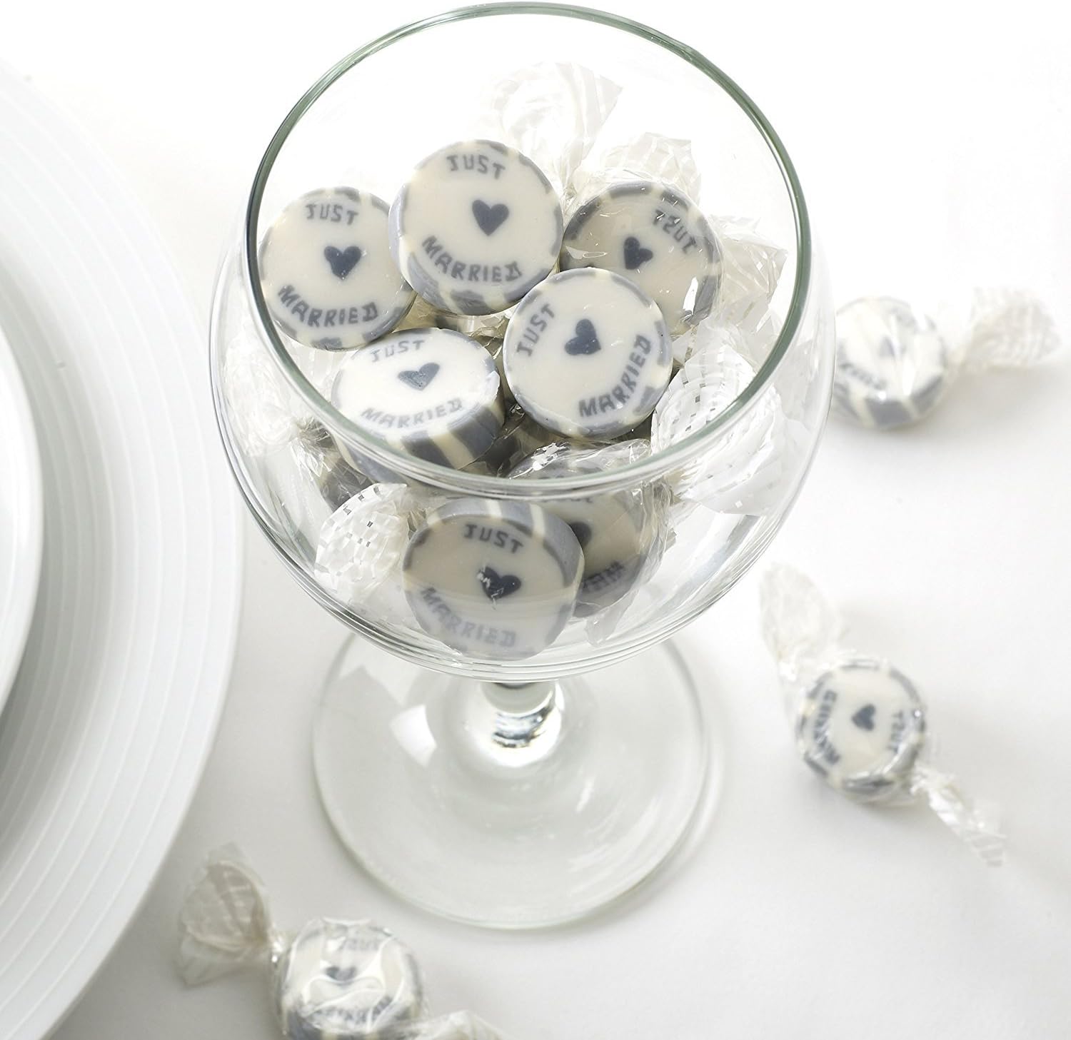 Just Married Silver Rock Sweets Pack 50 - great alternative Wedding ...