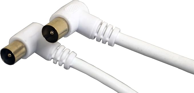 electrosmart® White Male Coax Plug to Male Coax Plug: Amazon.co.uk ...