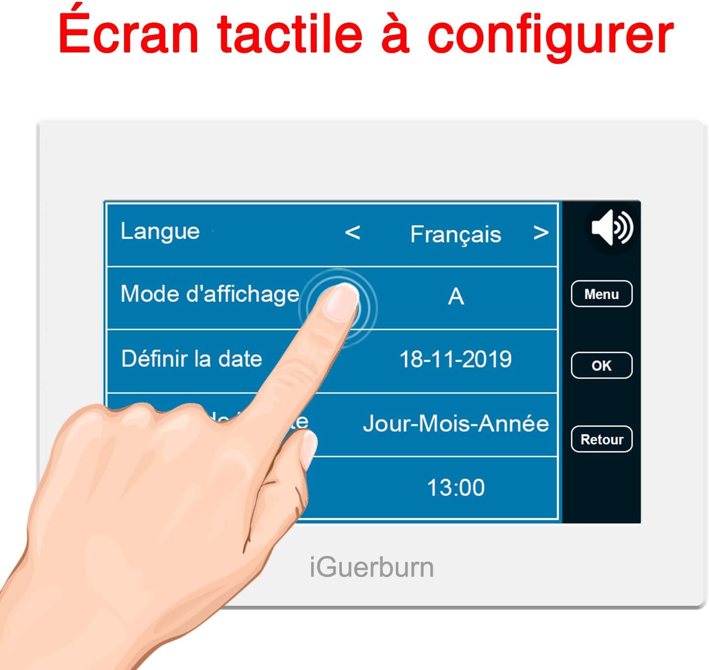 iGuerburn Talking Clock with Large 8-Inch Touchscreen for Seniors ...