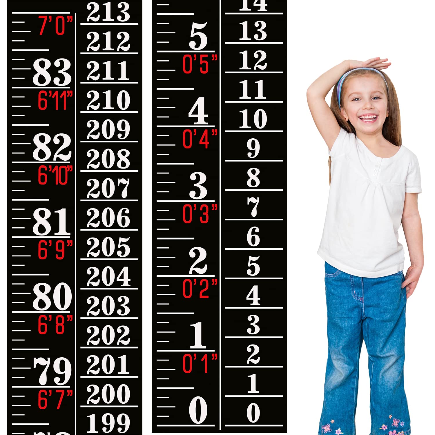 Mua Tatuo Growth Chart Wall Labels Height Indicator Tape Ruler Height Growth Chart Decor Ruler ...