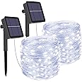 Kolpop Solar String Lights Outdoor, [2 Pack] Total 80FT 240LED Solar ...