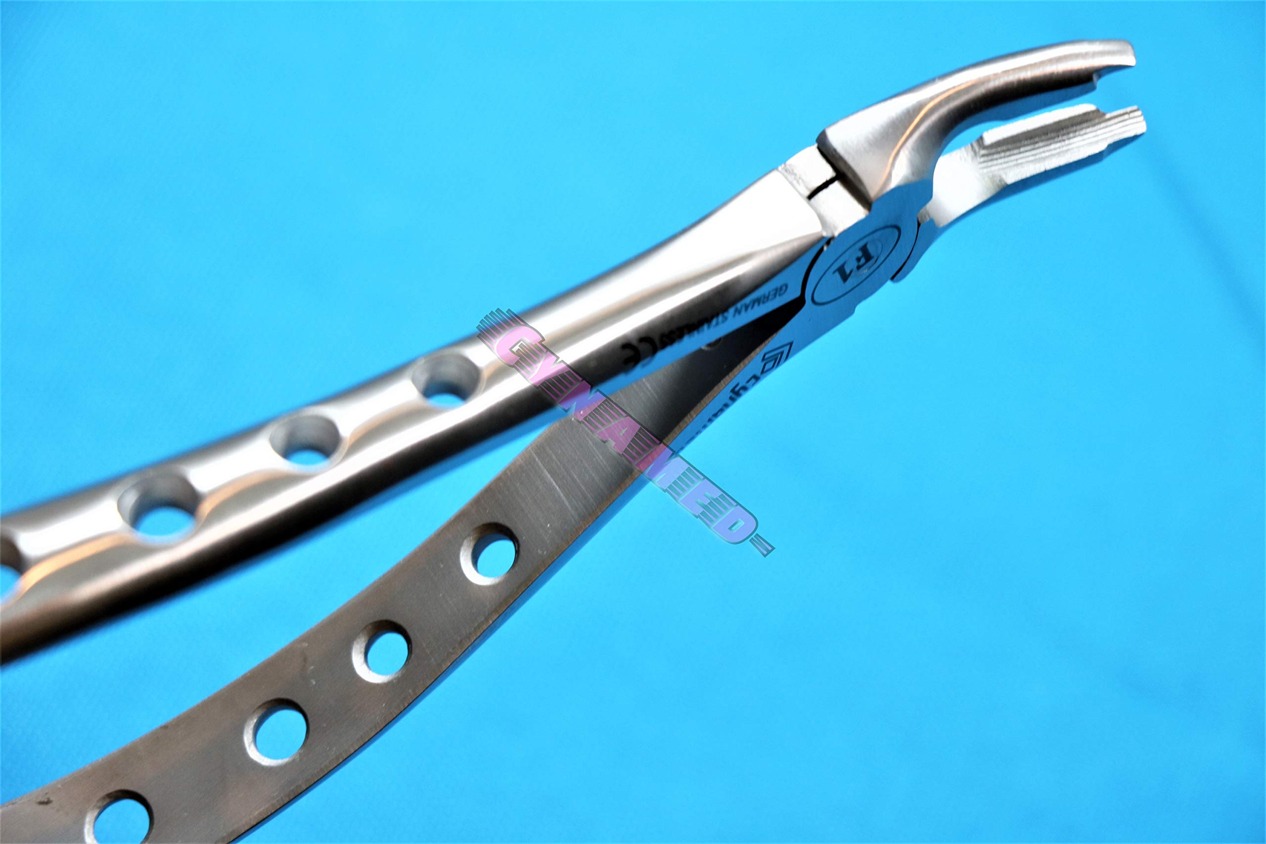 ATRAUMATIC Gold Handle Tips F1 EXTRACTING Forceps With DEEP Grip Dental ...