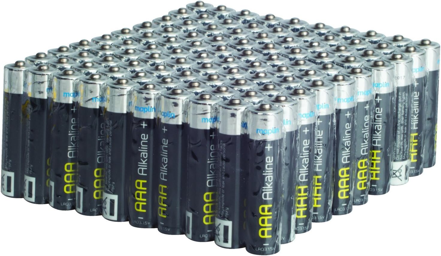 100 x AAA Battery Pack Maplin Extra Long Life Alkaline: Amazon.co.uk ...