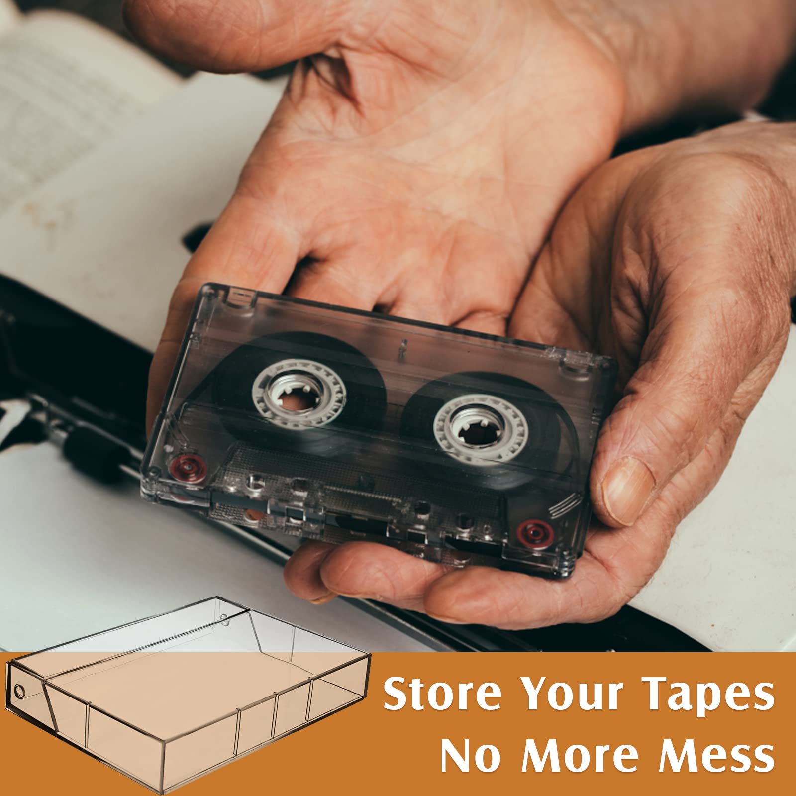 Mua 20 Pack Cassette Cases Clear Plastic Blank Cassette Tape Audio ...