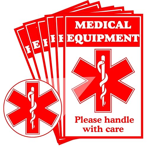 SMARSTICKER Medical Alert Equipment Luggage Tag Stickers 2x3 inch ...