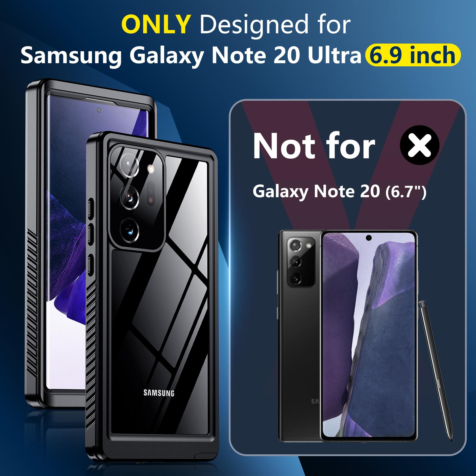 Mua SPIDERCASE for Samsung Galaxy Note 20 Ultra Case Waterproof, [12FT Military-Grade Drop ...