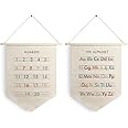 Amazon.com: Qpenm Alphabet Numbers Hanging Wall Canvas Banner,ABC ...