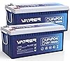 2Pack 12V 200AH Plus Low Temp Cutoff LiFePO4 Lithium Battery with 2560W, Built-in 200A BMS, 5000 ...