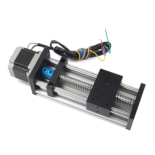 RATTMMOTOR EBX1605 100mm / 3.94" CNC Linear Stage Actuator, Double Optical Axis Linear Slide ...