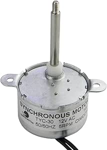 CHANCS TYC30 12V Small Synchronous Motor AC 5/6RPM CW/CCW Electric Gear ...