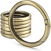 Amazon.com: 10Pcs Metal Spring Oval Rings Round Carabiner Key Ring Clip ...