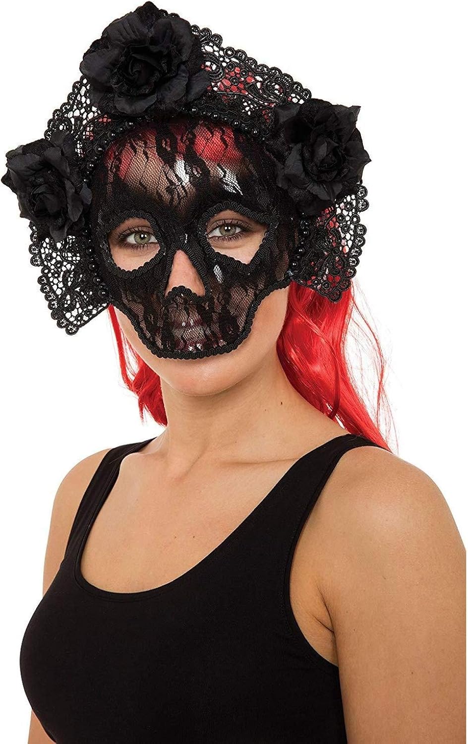 Pretty Deadly Lace Skull Mask: Amazon.co.uk: Clothing