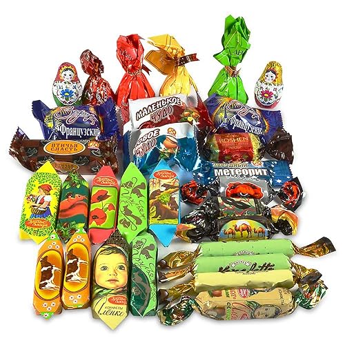 Assorted Russian Candy (Alenka, Grilyazh, Batonchik, Korovka, Romashka ...