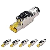 Amazon.com: Cable Matters 6-Pack Tool Free Shielded RJ45 Cat 8, Cat8 ...