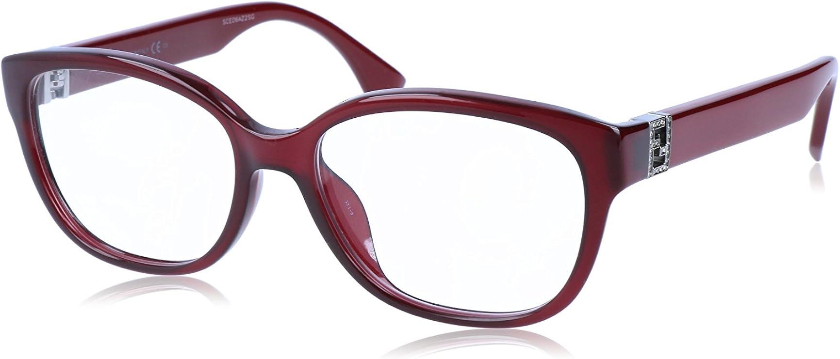 Amazon.com: FENDI Eyeglasses FF 0068/F 0Mkg Burgundy 52MM: Clothing