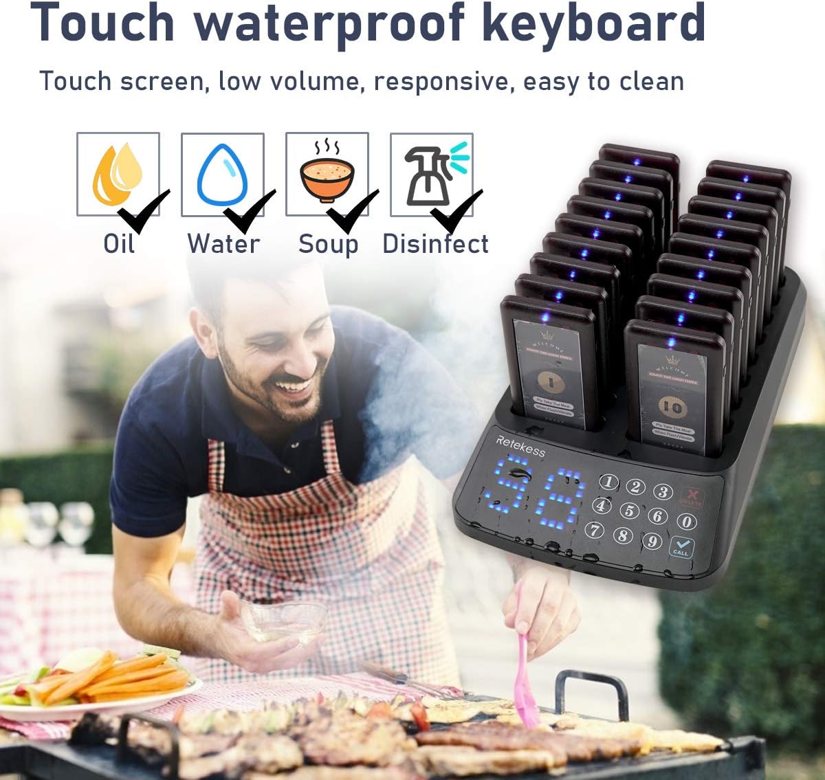 Retekess T115 Restaurant Pager System Buzzers Beppers Restaurant ...