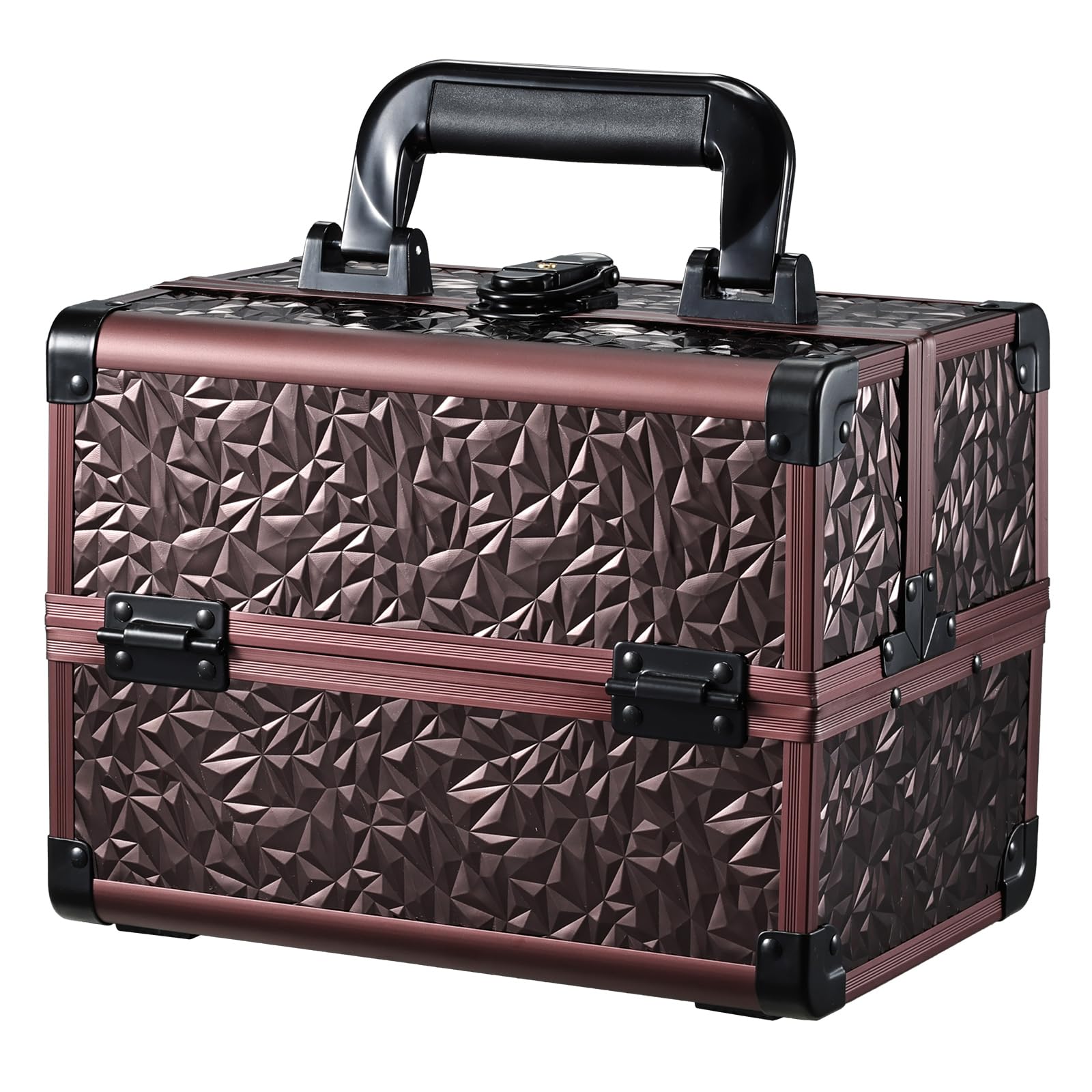 Joligrace Makeup Train Case Cosmetic Box Portable Makeup Case Organizer ...