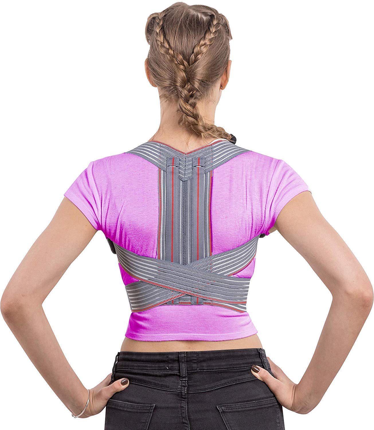 Buy JNTAR Elastic Back Brace Posture Corrector for Kids Girls, Relieves ...