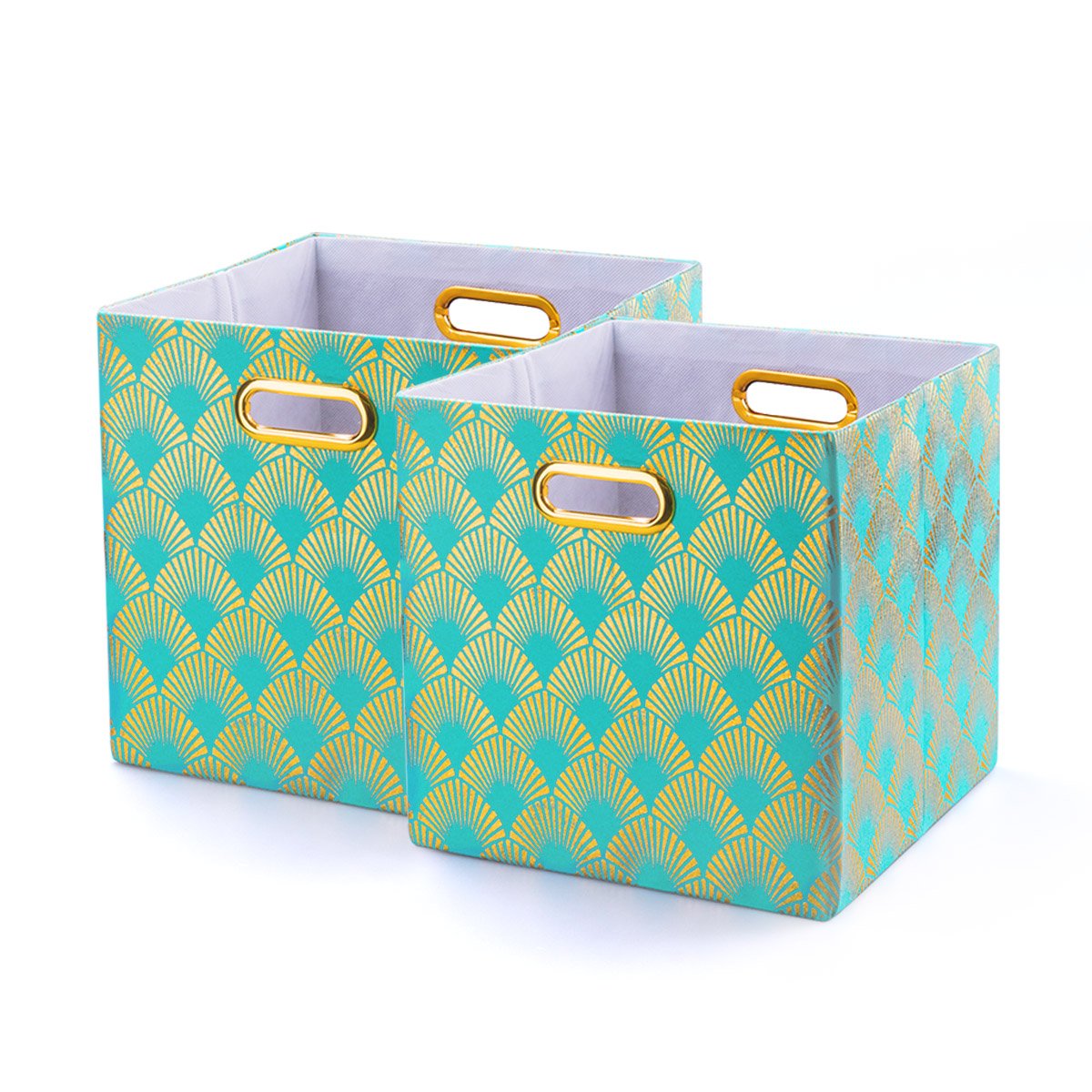 Amazon.com: BAIST Decorative Storage Cubes,Pretty Foldable Linen Fabric ...