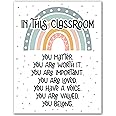 Amazon.com: HoneyKICK Boho Rainbow Classroom Decor - 11 x 14 ...