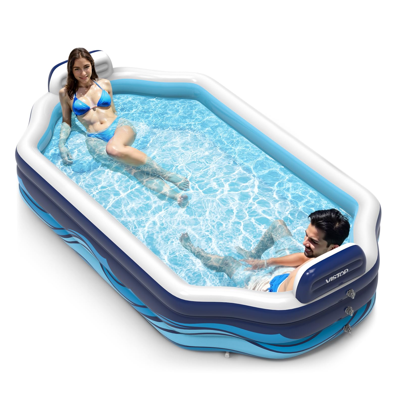 VISTOP Inflatable Pool for Kids & Adults | Oversized Thickened Large ...
