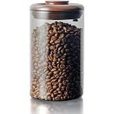 Amazon.com: Tourdeus Glass Coffee Bean Jar 900 ml – Pop Top Air Tight ...