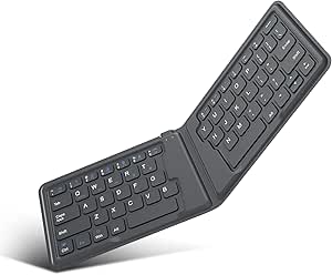 Amazon.com: MoKo Foldable Bluetooth Keyboard, Ultra-Thin Folding Rechargeable Keyboard, Portable ...
