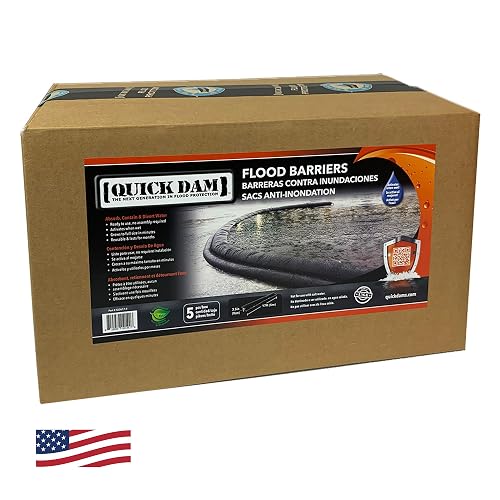 Quick Dam Water Activated 17ft Flood Barriers, Reusable Water Absorbers ...