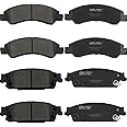 Amazon.com: SIPAUTEC-Front and Rear Brake Pad Set 4-Wheel Set Ceramic Disc Brake Pads ...