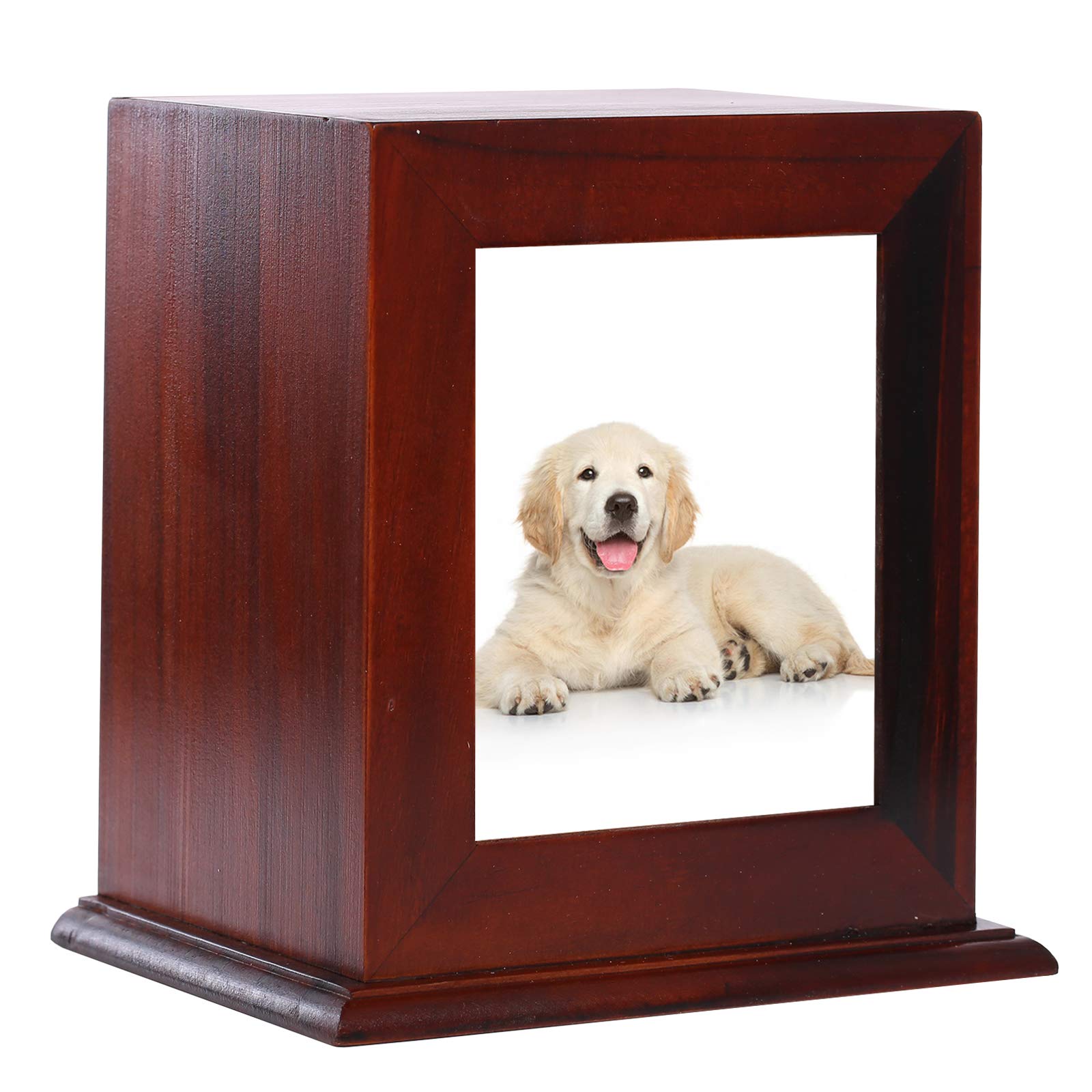 BRKURLEG Dog Urns for Ashes, Wood Pet Urn with Photo Frame, Urn for ...