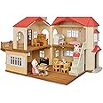 Calico Critters Red Roof Country Home Gift Set, Dollhouse Playset ...