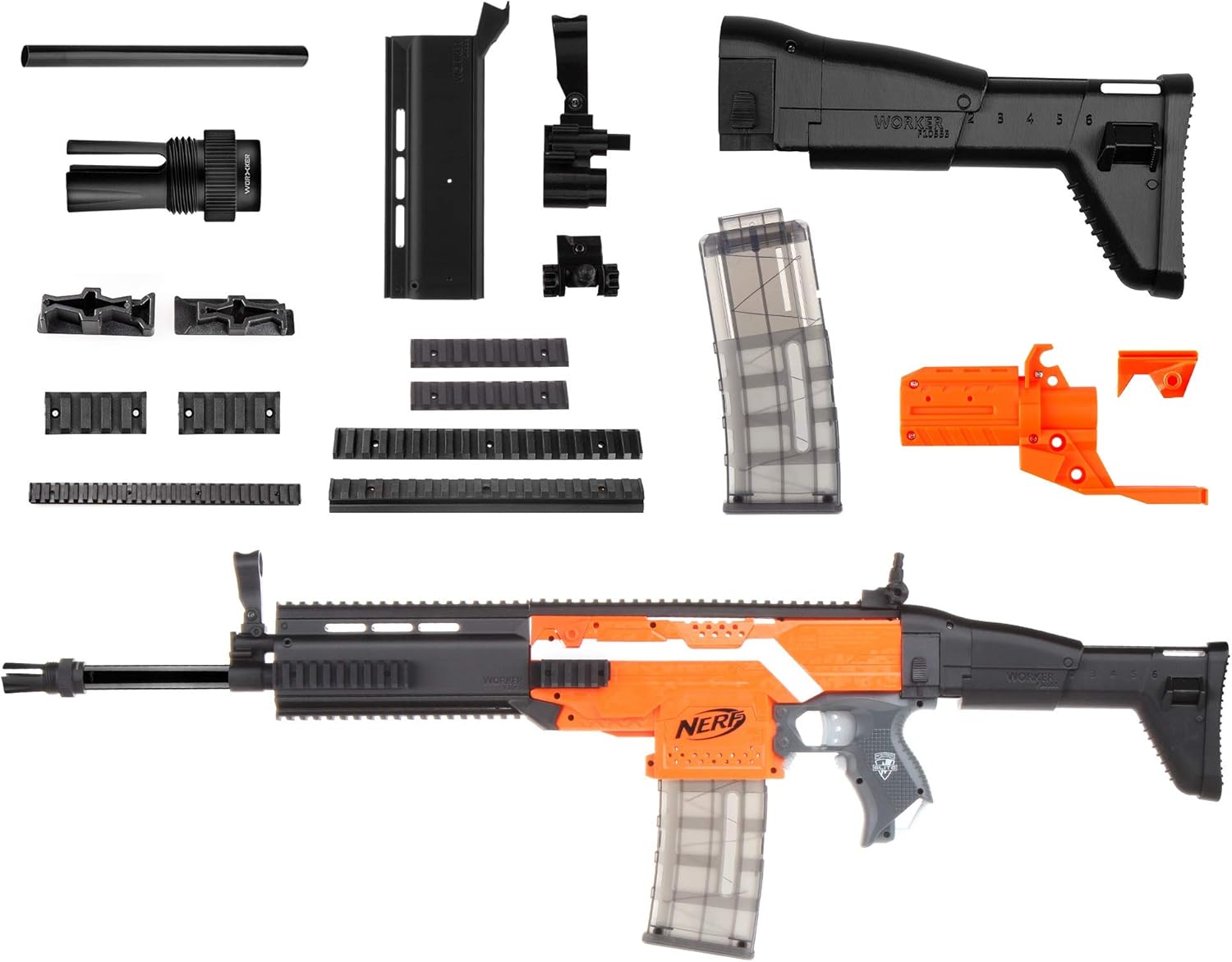 JGCWORKER Fn Scar Decoration Mod Kit Set for Nerf N-Strike Elite Stryfe ...