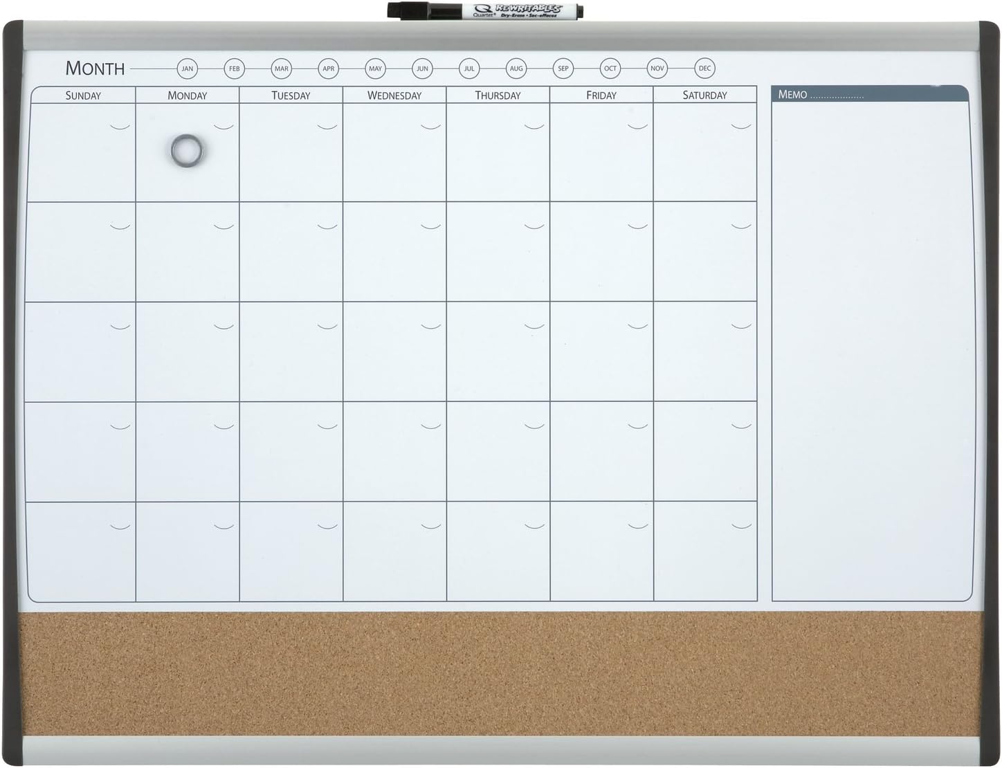 Rexel 1903813 Tableau Blanc Magnétique/Effaçable à Sec avec Calendrier ...