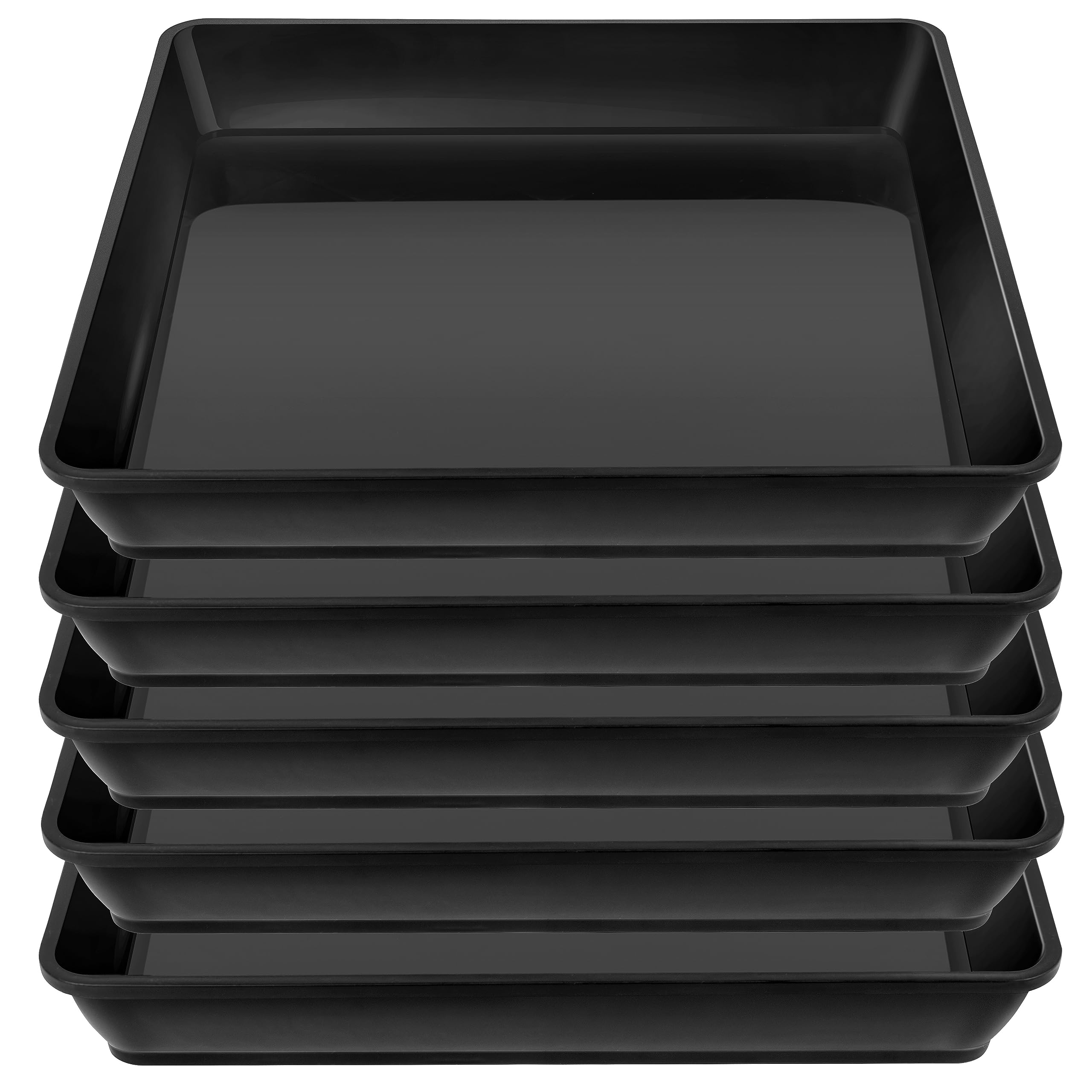 Square Plant Saucer 8 Inch 5 Pack Heavy Plastic Plant Trays for Pots ...