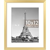 Amazon.com - JCJMY 10x10 Picture Frame With Mat, Display 8x8 With Mat or 10x10 Without, Wood ...