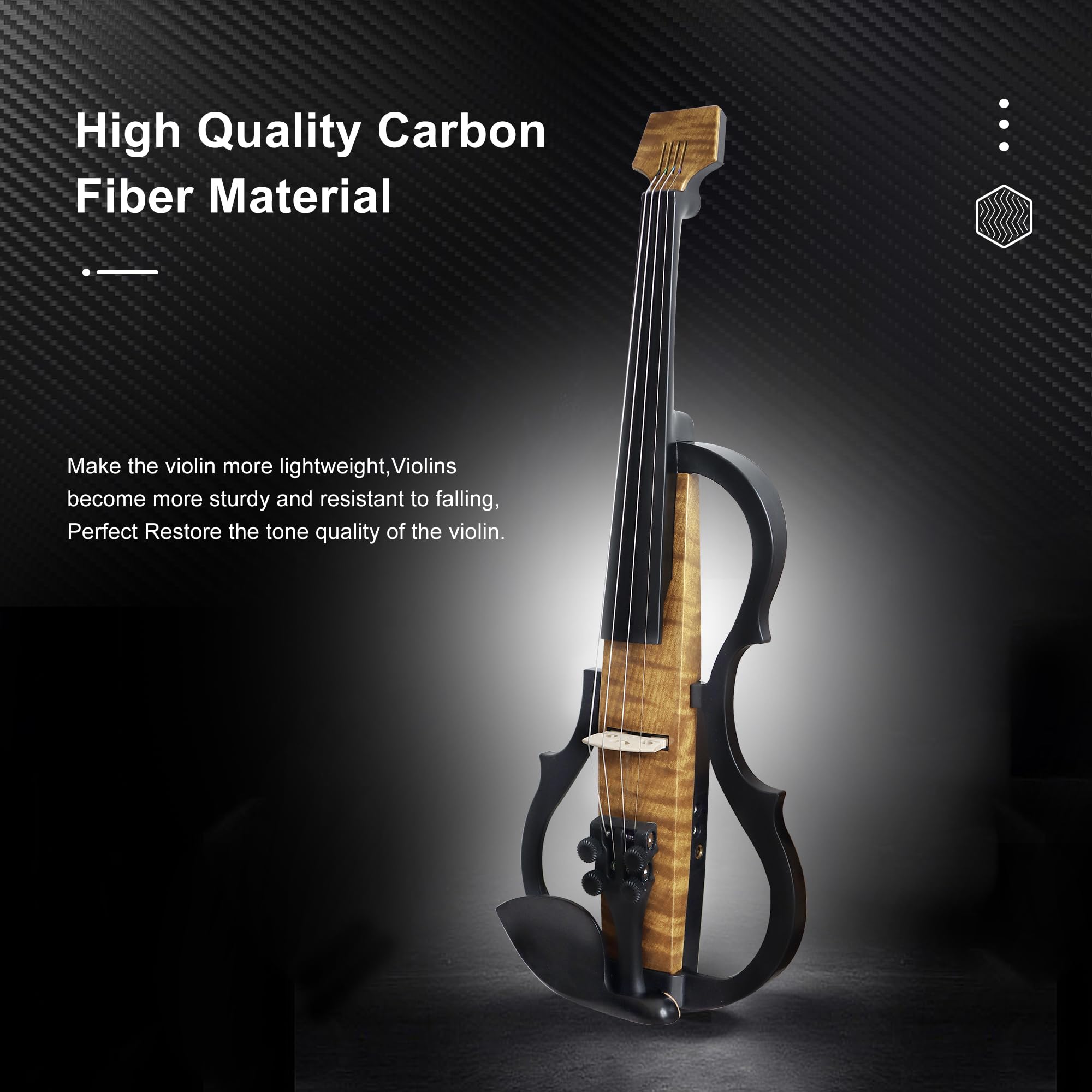 Mua Premium Carbon Fiber Electric Violin Full Size 4/4,Professional ...